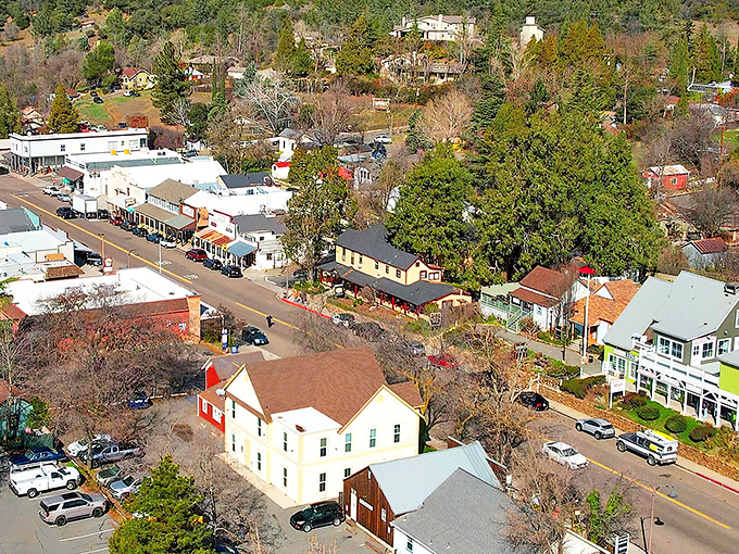 Mountain air carries apple pie promises through Julian's Old West streets and golden hillsides.
