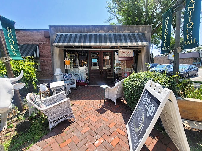 Step into this charming storefront and prepare to lose track of time among wicker chairs and vintage delights.