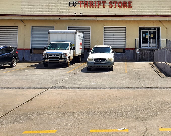 This warehouse-style exterior might look industrial, but inside awaits a treasure hunter's absolute paradise.