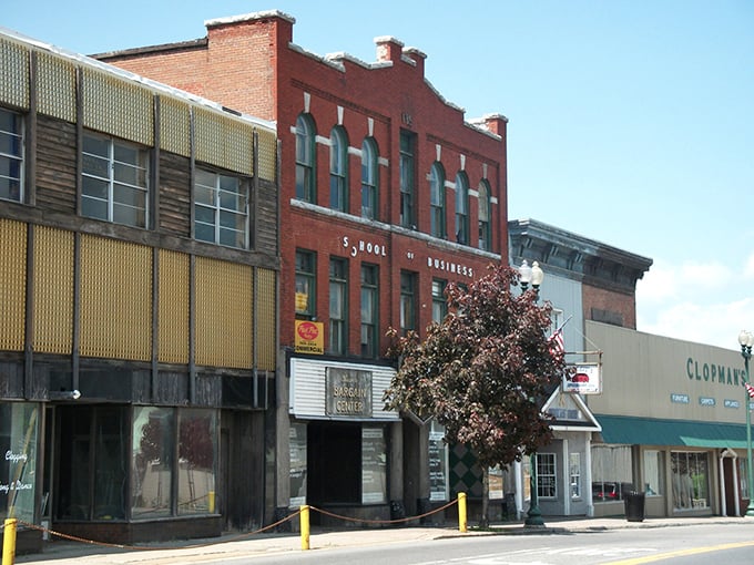 The School of Business building stands proudly in Massena's downtown. History and affordability blend perfectly in this border town.