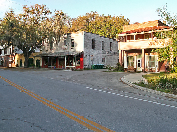 Micanopy's historic buildings stand as silent witnesses to Florida's past, draped in Spanish moss and Southern charm.