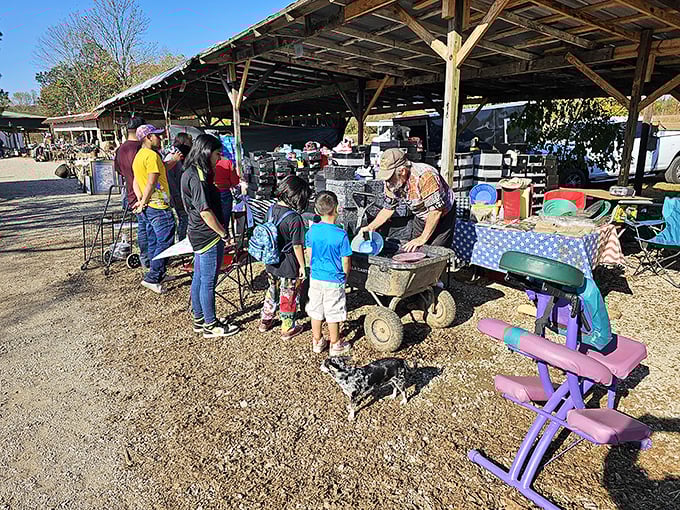 Under these pavilions, bargain hunters gather like old friends sharing secrets about hidden treasures.
