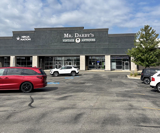 Mr. Darby's stands proud against the sky, a modern building housing decades of memories and collectibles waiting to be rediscovered.