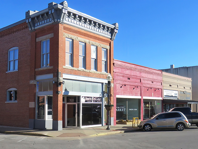 Downtown storefronts create the perfect backdrop for leisurely afternoon strolls through this budget-friendly retirement haven.