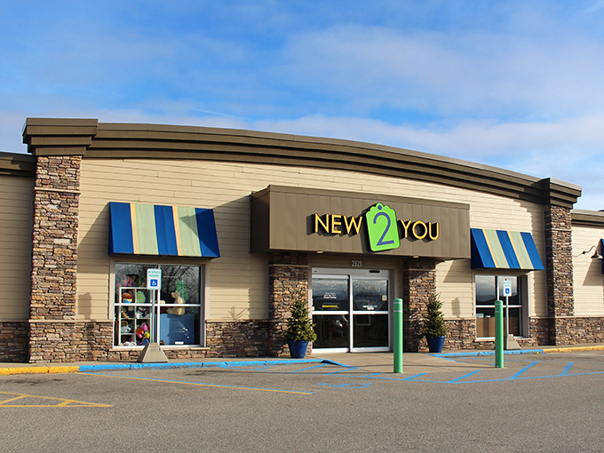 New 2 You's modern storefront promises organized thrifting without the usual chaos and clutter madness.