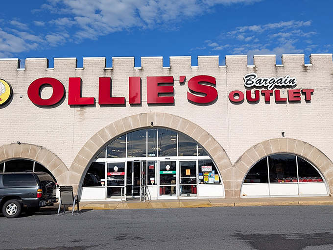 Ollie's castle-like exterior isn't just for show&mdash;it's guarding kingdoms of bargains inside. Medieval architecture meets modern savings!