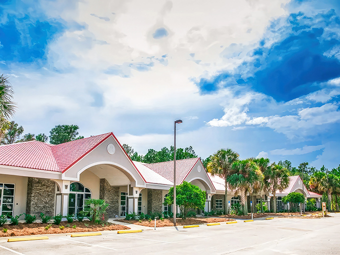 Stone and stucco architecture whispers "Florida elegance" while your wallet whispers "thank you" back.
