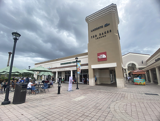 Those towers stand tall like shopping sentinels, watching over deals that would make your accountant smile.