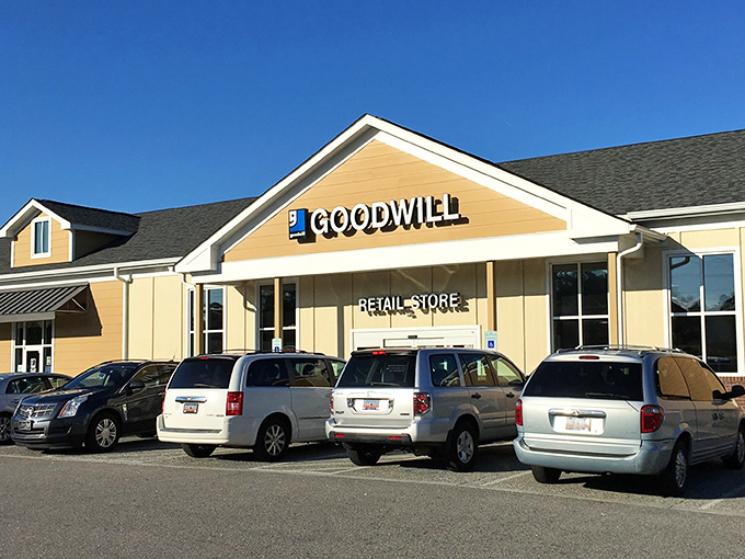This cheerful yellow storefront promises endless aisles of surprises where yesterday's castoffs become today's treasures.