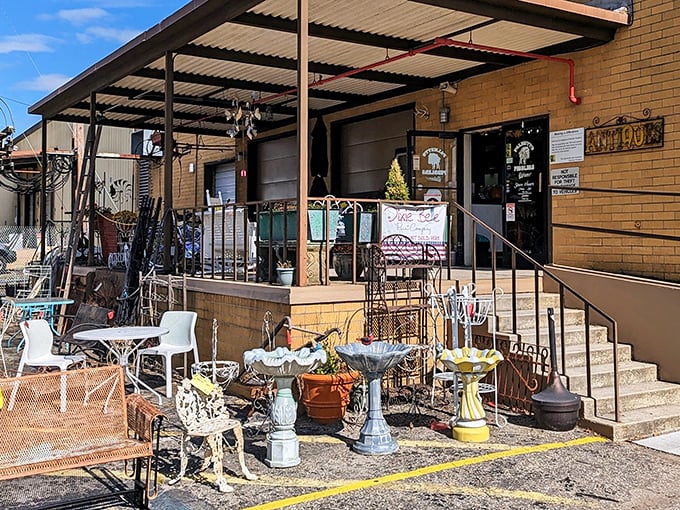 Don't let the simple brick exterior fool you - inside lurks a wonderland of forgotten treasures and timeless finds.