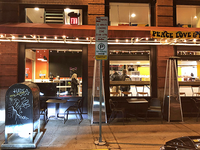 Strip District vibes meet donut perfection in this cozy corner spot that locals guard jealously.