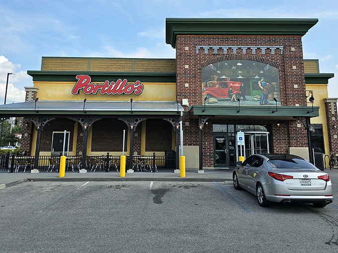 Portillo's brick facade and vintage-inspired design brings a slice of Chicago straight to Indianapolis. The architecture is almost as impressive as their hot dogs!