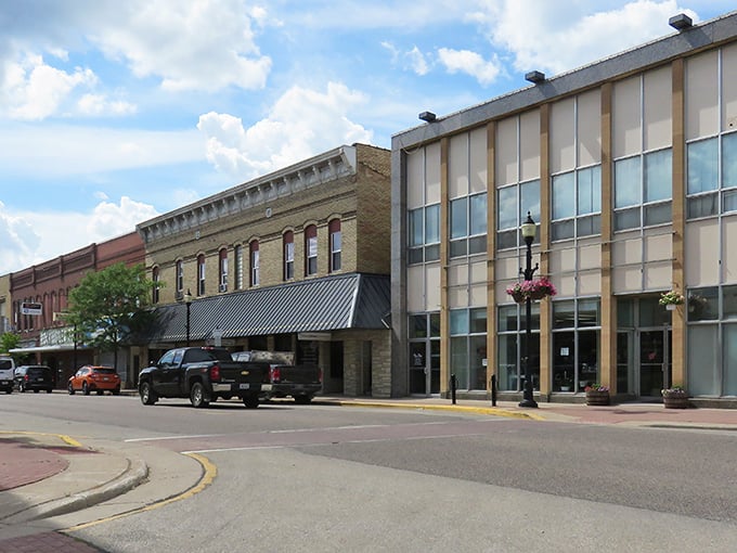 Prairie du Chien's Main Street looks like Norman Rockwell painted it, then forgot to add high prices.