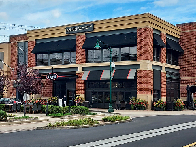 Prime 47's sleek brick exterior whispers sophistication while promising steaks that'll make your taste buds sing hallelujah.