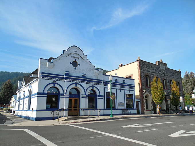 Quincy's blue and white county building stands proudly, like the town's unofficial greeter to mountain-loving retirees.