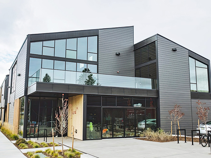 Modern glass and steel architecture housing ancient carnivorous desires - now that's what we call progress.