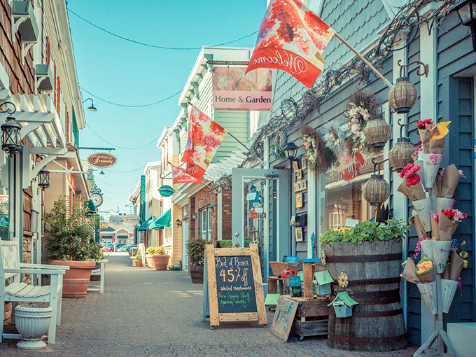 Rehoboth's colorful storefronts create a seaside shopping paradise that feels like a permanent vacation.