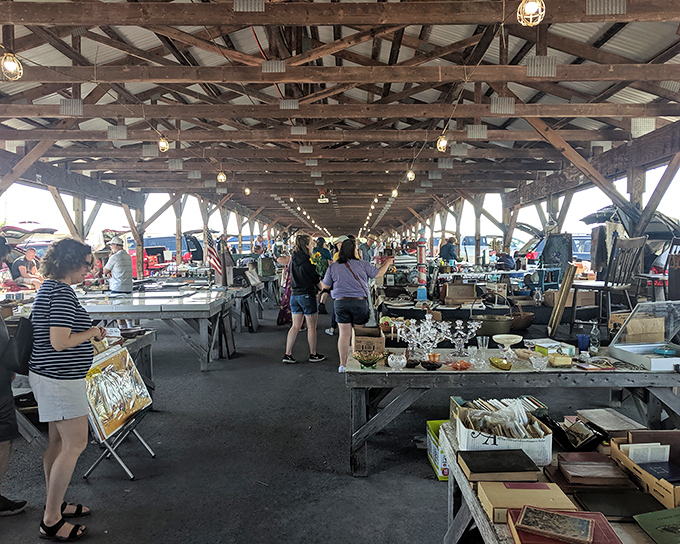 Renningers' covered market stretches into the distance, a treasure hunter's paradise where one person's castoffs become another's prized finds.