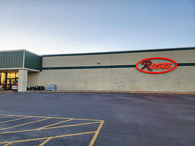 The classic storefront promises old-school discount shopping where your dollar still means something special.