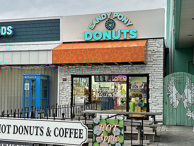 Sandy Pony's turquoise sign beckons like a desert mirage, except these sweet oases actually exist!