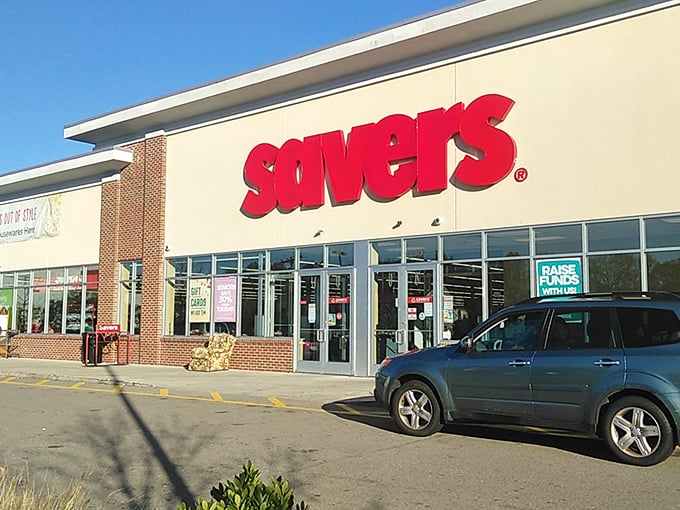 Another day, another Savers! This West Roxbury location's sprawling layout houses hidden gems at every turn.