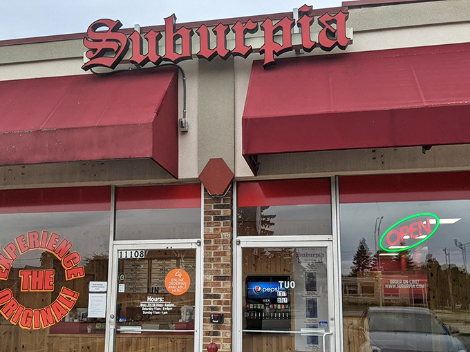 Don't let the strip mall location fool you - Suburpia's red awning marks serious sandwich territory.