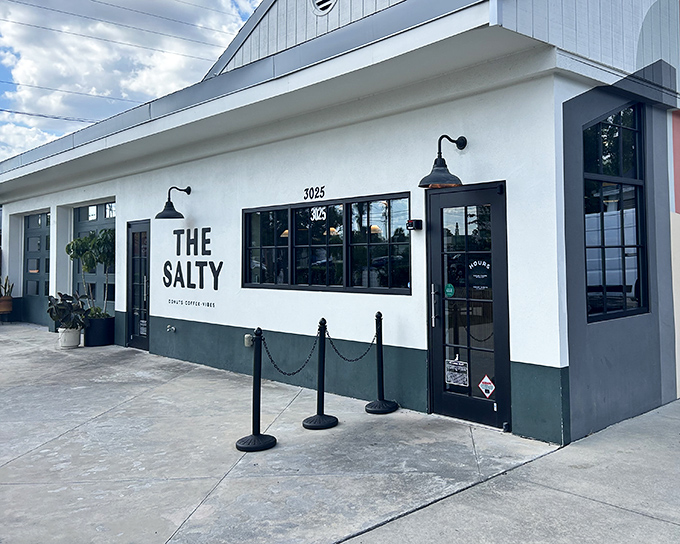 Clean lines and velvet ropes suggest this isn't your average donut counter - sophistication meets sugar here.