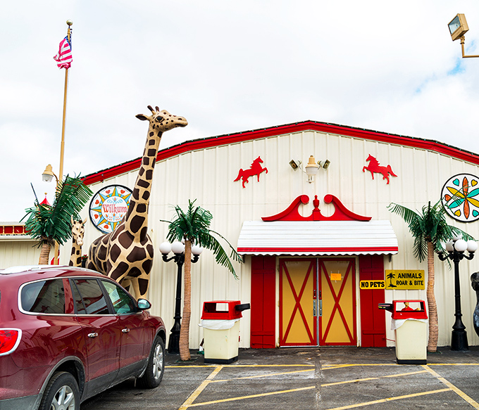 That giraffe knows what's up - this place towers above ordinary shopping experiences.
