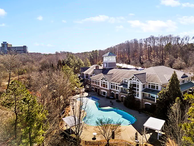 The clubhouse at Deaton Creek could double as a boutique hotel. That pool is calling my name on Georgia's warm summer days.