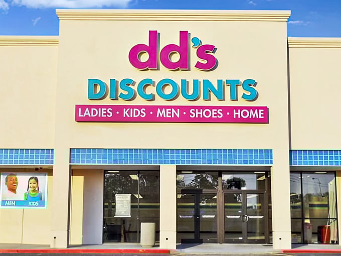 Clean lines and bright colors make dd's DISCOUNTS feel like a treasure hunt where designer dreams meet reality.