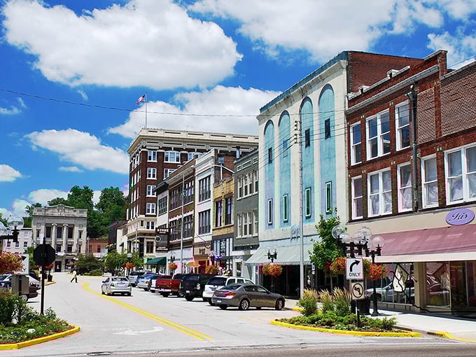 Riverside Alton showcases classic American architecture along the mighty Mississippi, proving waterfront living doesn't require waterfront wealth.