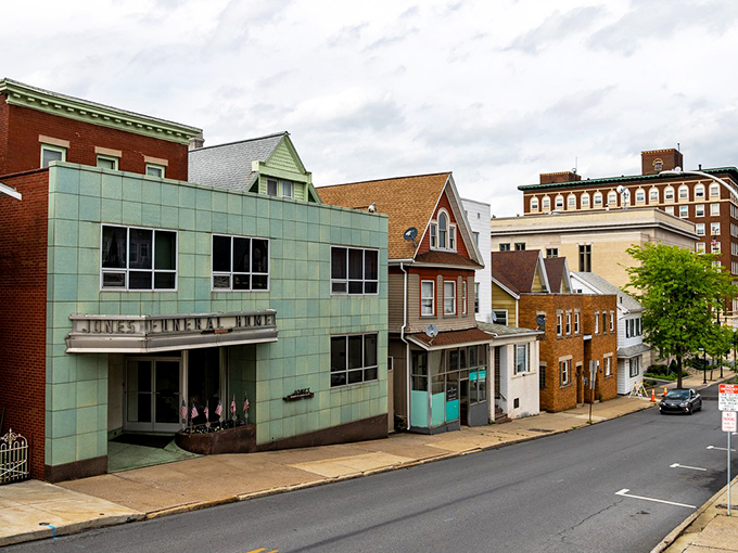 Altoona's classic storefronts stand shoulder to shoulder, a living museum of American small-town resilience.