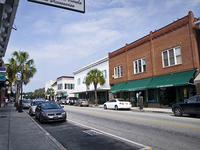 Main Street magic! Beaufort's brick-and-awning ensemble performs the perfect small-town symphony that Hallmark movies can only dream of capturing.