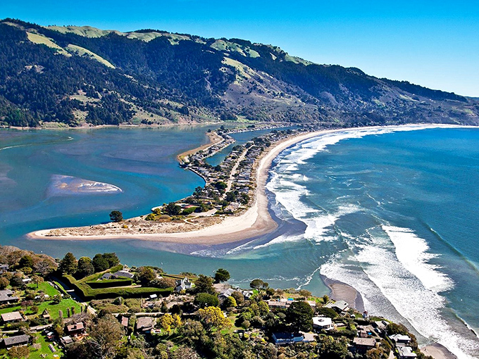 The view from above reveals why this quirky coastal town has captured hearts for generations.