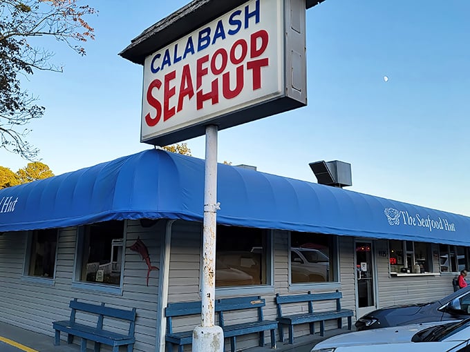 Don't judge this book by its cover - inside lies some of the coast's most beloved fried seafood.