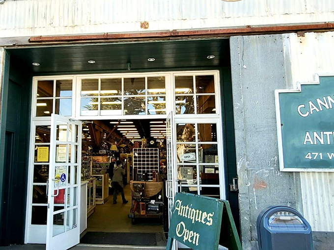 This weathered green facade holds decades of stories, just waiting for the right person to discover.