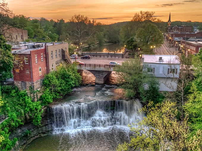 Chagrin Falls - Downtown waterfalls prove that Mother Nature knows how to steal the show perfectly.