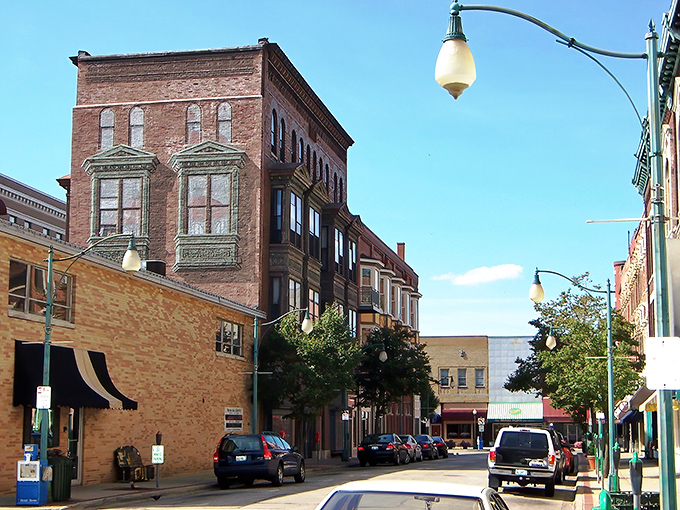 Historic brick buildings line Decatur's streets, offering character-filled neighborhoods where $300K still buys impressive square footage.