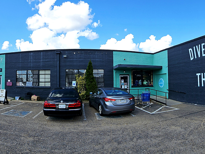 Sometimes the most unassuming warehouse exteriors hide the most spectacular secondhand treasures waiting to be discovered.