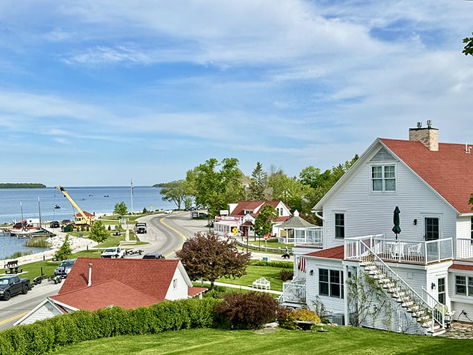 Door County's crown jewel sits pretty beside waters that sparkle like scattered diamonds.