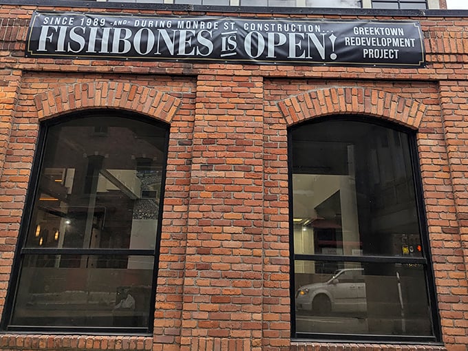 That classic brick facade has weathered Detroit's storms while serving up oceanic delights to grateful locals.