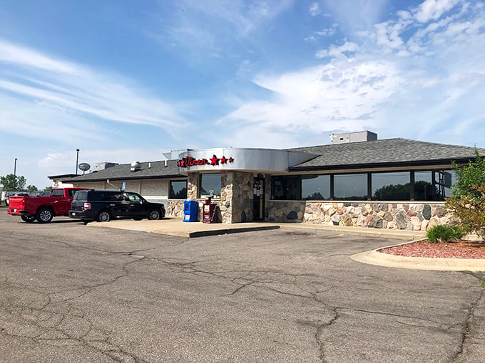 Sunny day at Flag City Diner, where locals know the best comfort food isn't hiding in fancy restaurants.