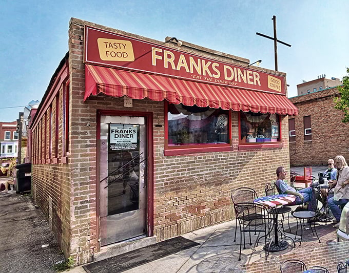 The quintessential American diner experience awaits at Frank's. Those outdoor tables have witnessed countless "first bite" food epiphanies.