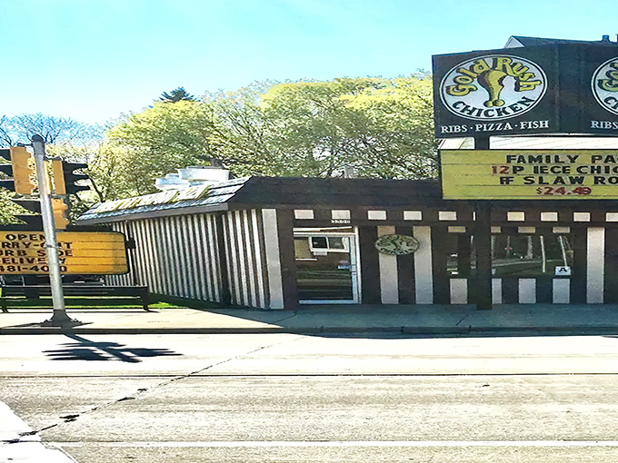 Sometimes the best discoveries hide in plain sight - this yellow beacon calls to chicken lovers everywhere.