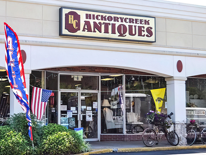 Clean lines and organized displays make antique hunting feel refreshingly civilized and thoroughly enjoyable here.