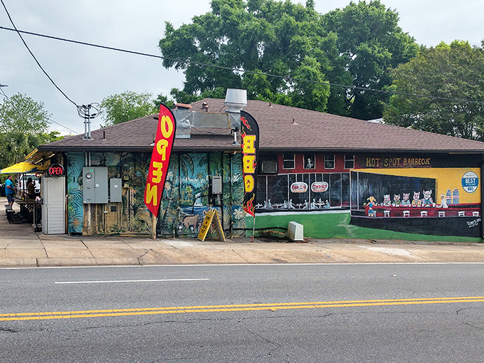 When your barbecue joint looks this colorful, you know the flavors inside match the vibrant personality.
