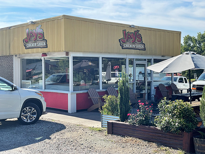 Those wooden benches out front have witnessed countless satisfied customers savoring every crispy bite.