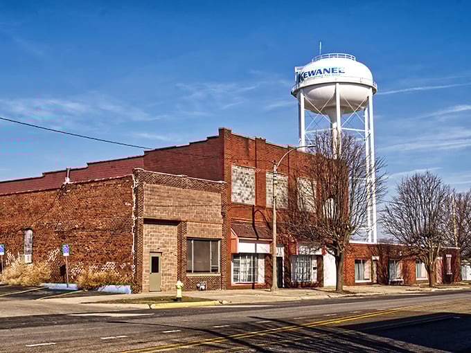 That iconic water tower stands proud, marking home base for generations of hardworking families.