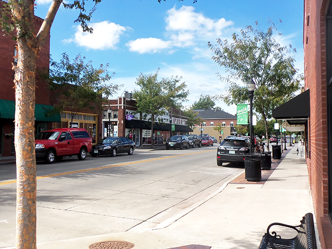 Tree-lined streets and welcoming sidewalks create the perfect recipe for an afternoon stroll.