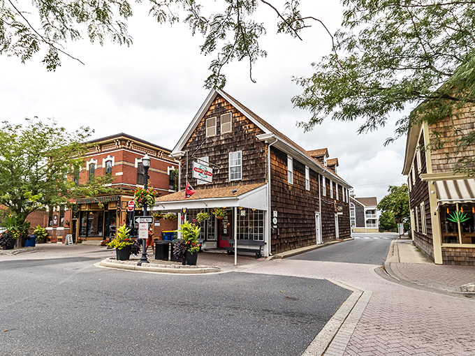 This charming streetscape proves that some things, like fine wine and historic districts, only get better with age.